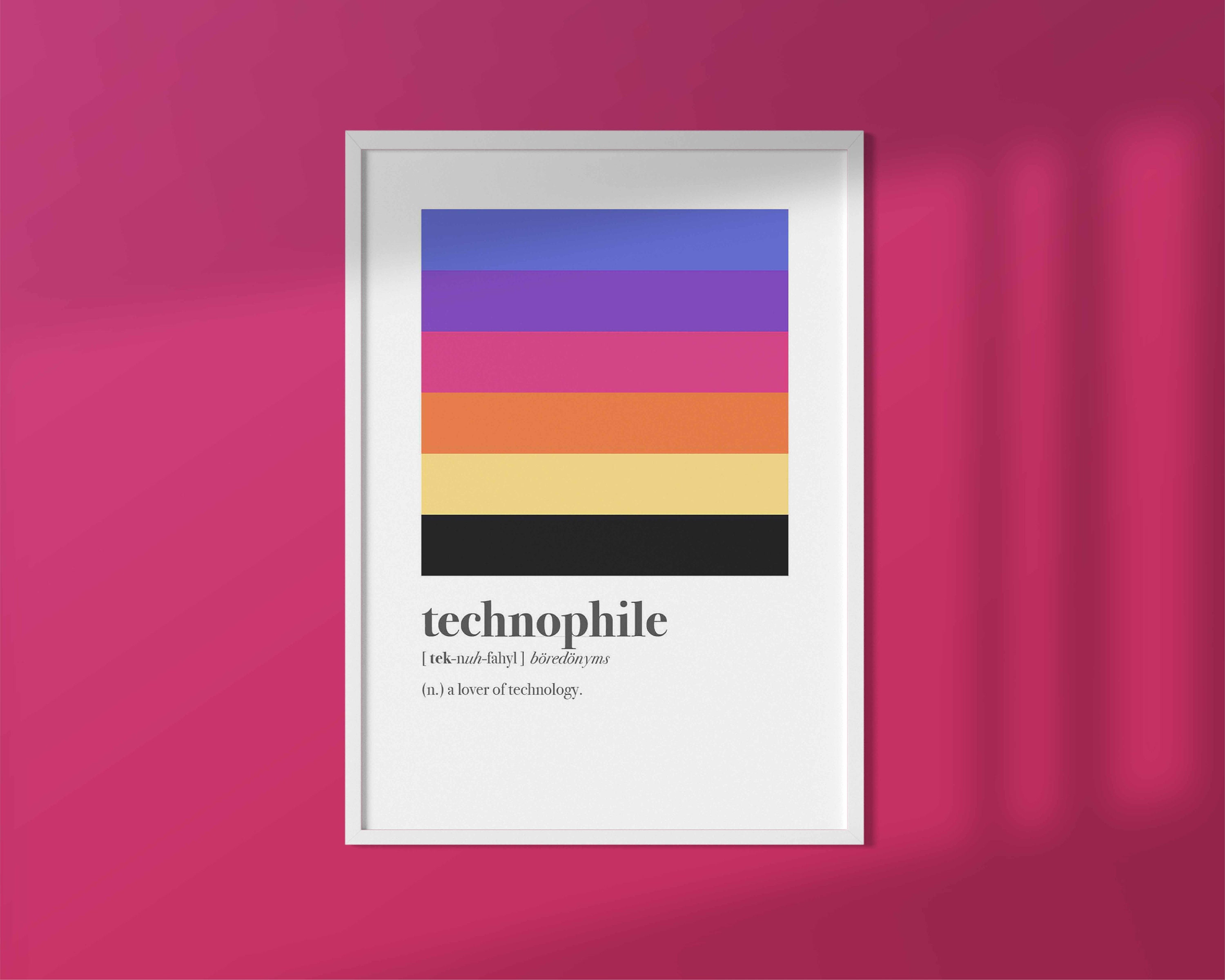 Technophile, a Lover of Technology, Definition Print, INSTANT PRINTABLE ...