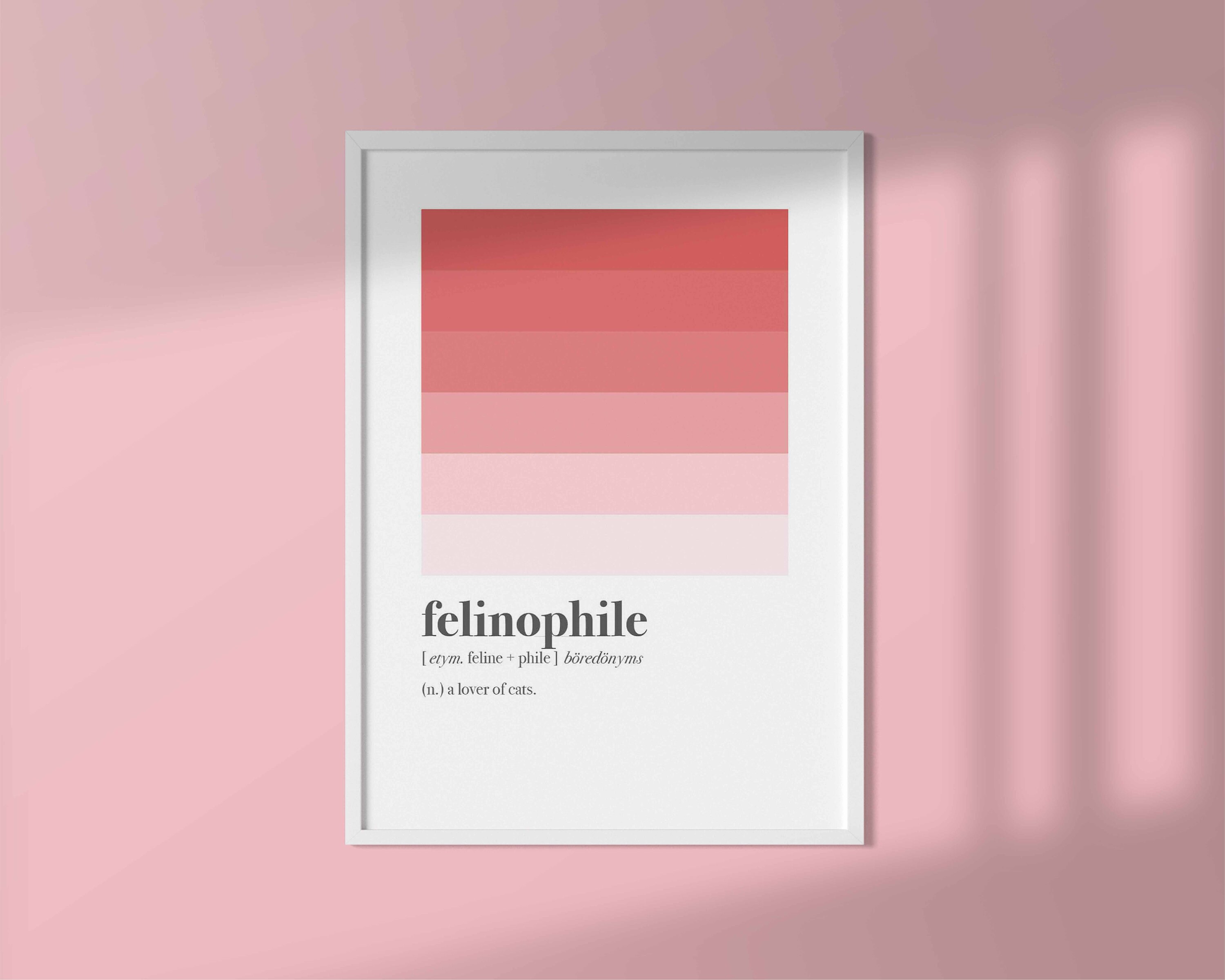 Felinophile, Definition Print, INSTANT PRINTABLE DOWNLOAD, Dictionary ...