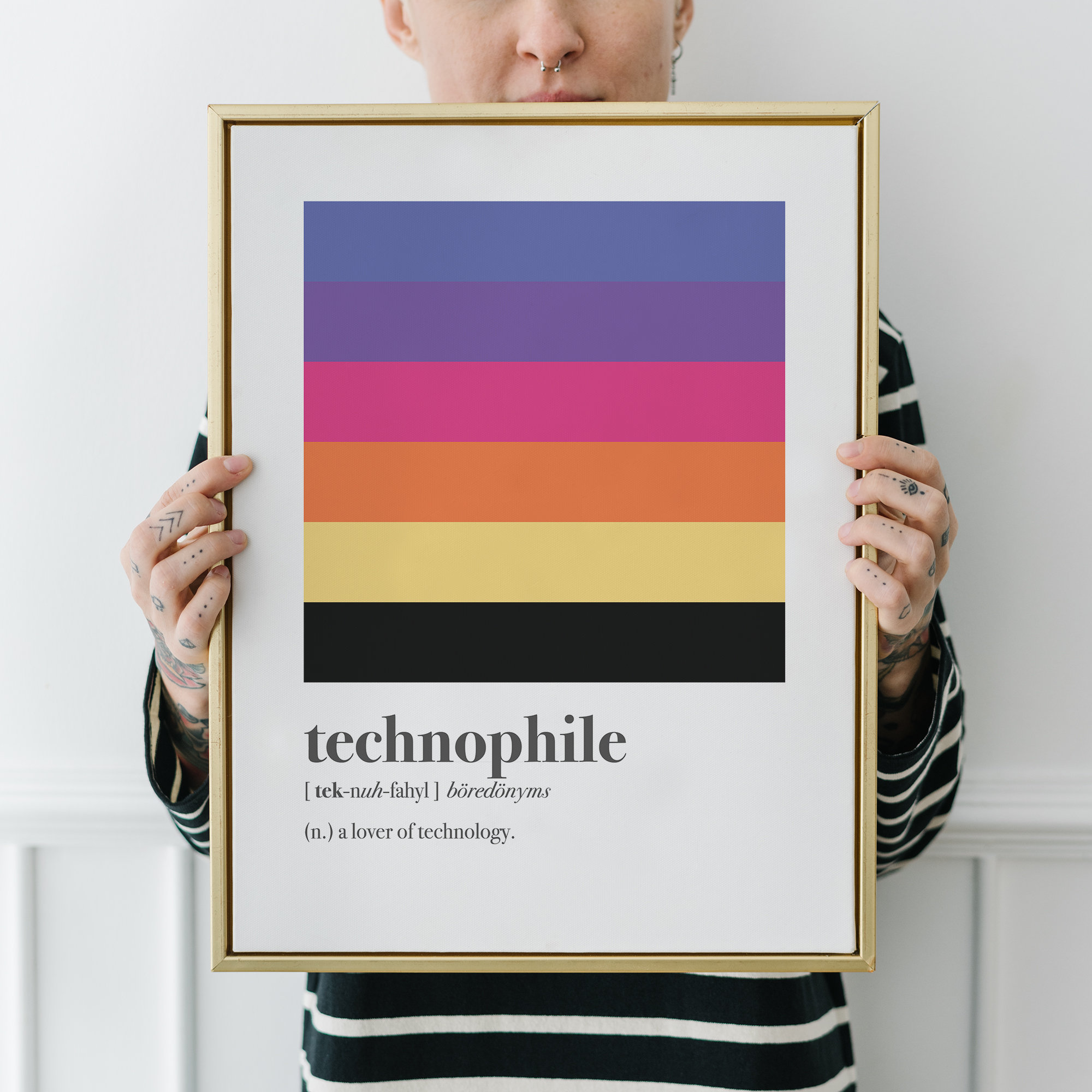 Technophile, a Lover of Technology, Definition Print, INSTANT PRINTABLE ...
