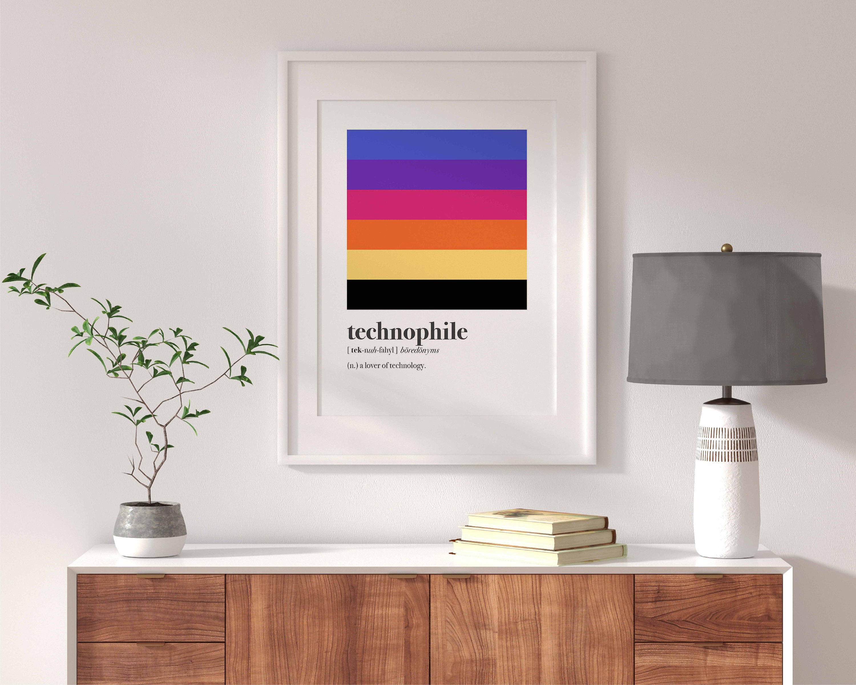 Technophile, a Lover of Technology, Definition Print, INSTANT PRINTABLE ...