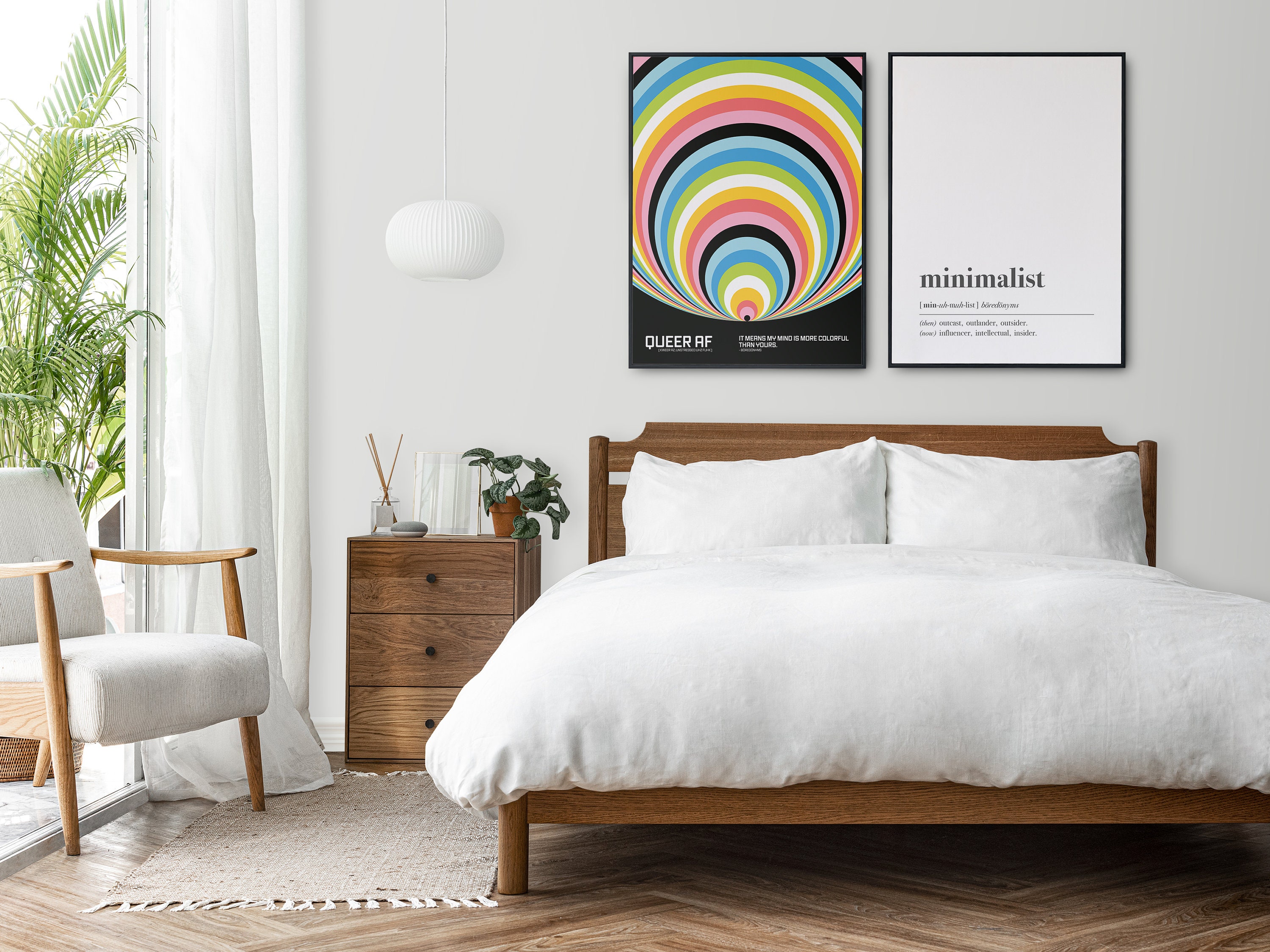 QUEER AF Definition Print, Subtle Rainbow Pride Printable, Abstract Gay ...
