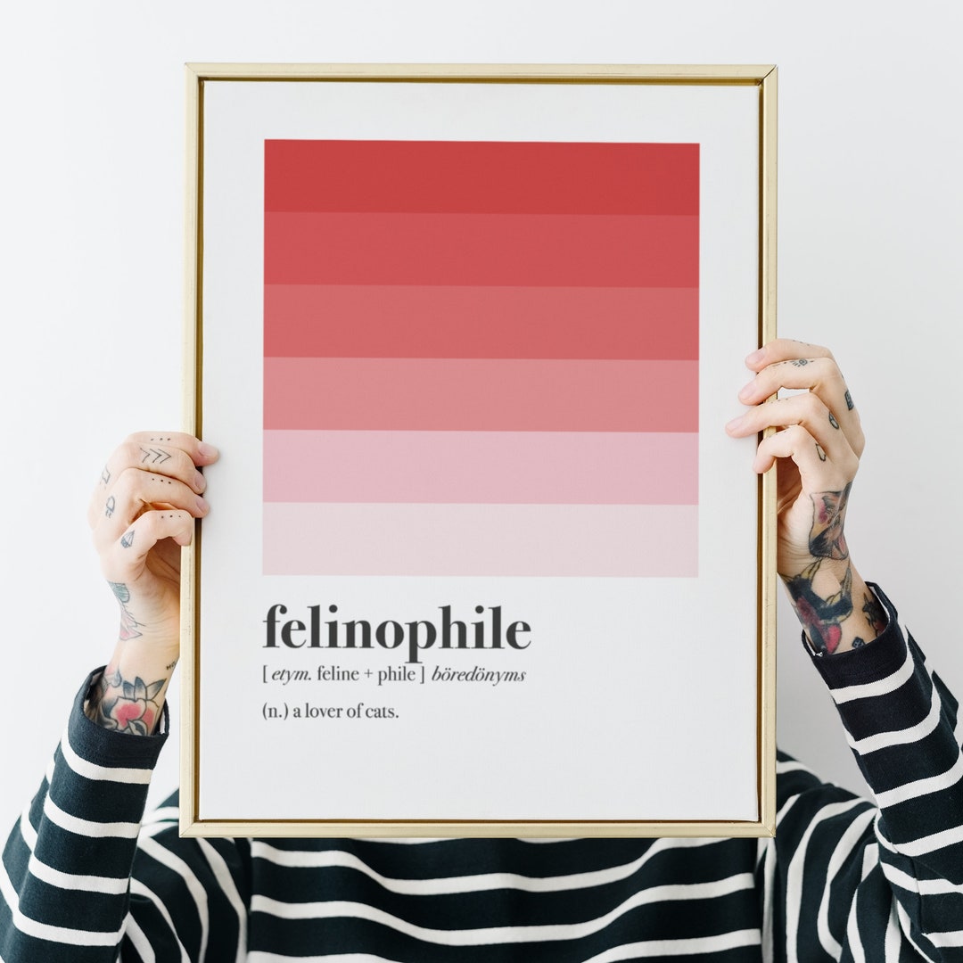 Felinophile, Definition Print, INSTANT PRINTABLE DOWNLOAD, Dictionary ...