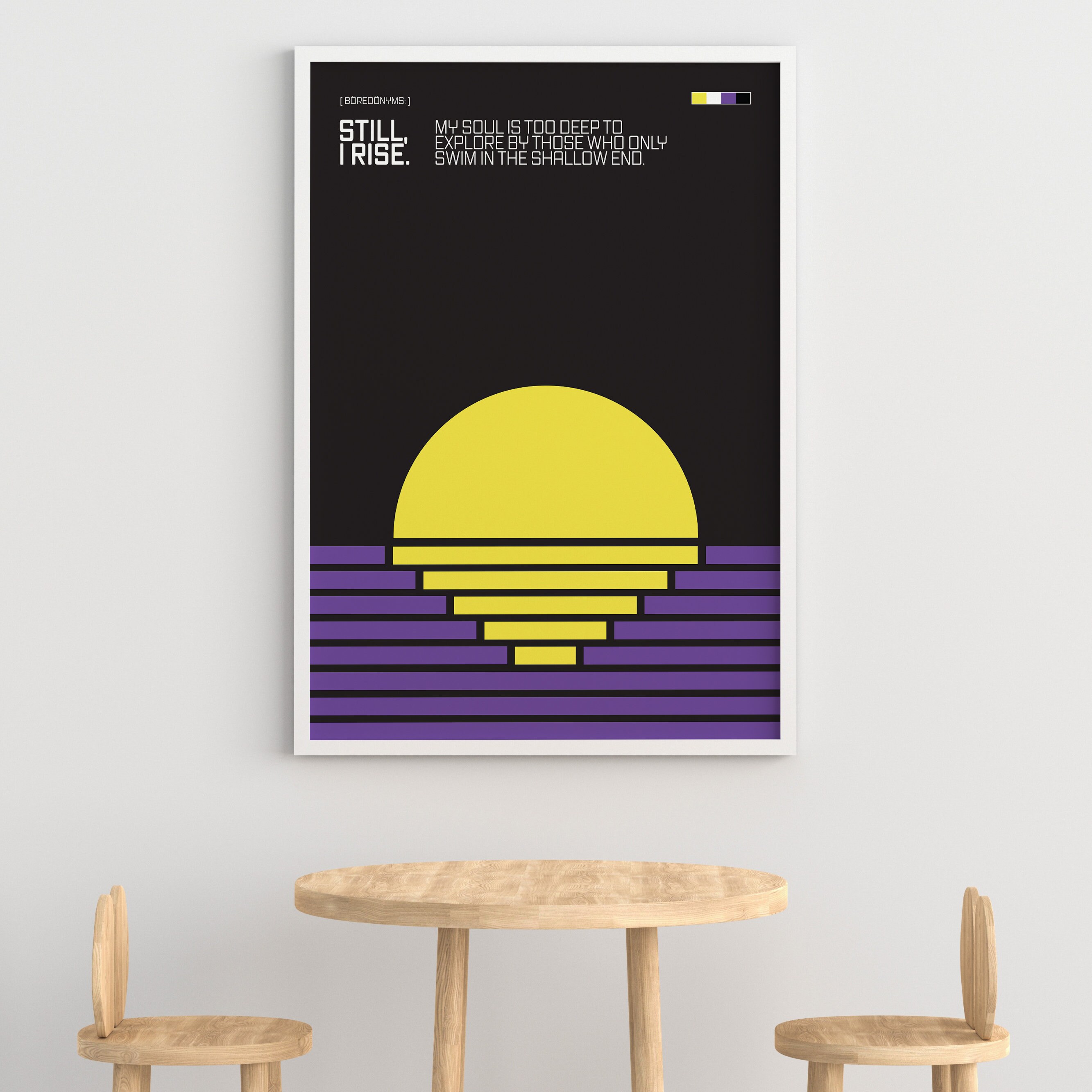 Still I Rise, Subtle Non-binary Pride, Enby Print, Nonbinary Gift ...