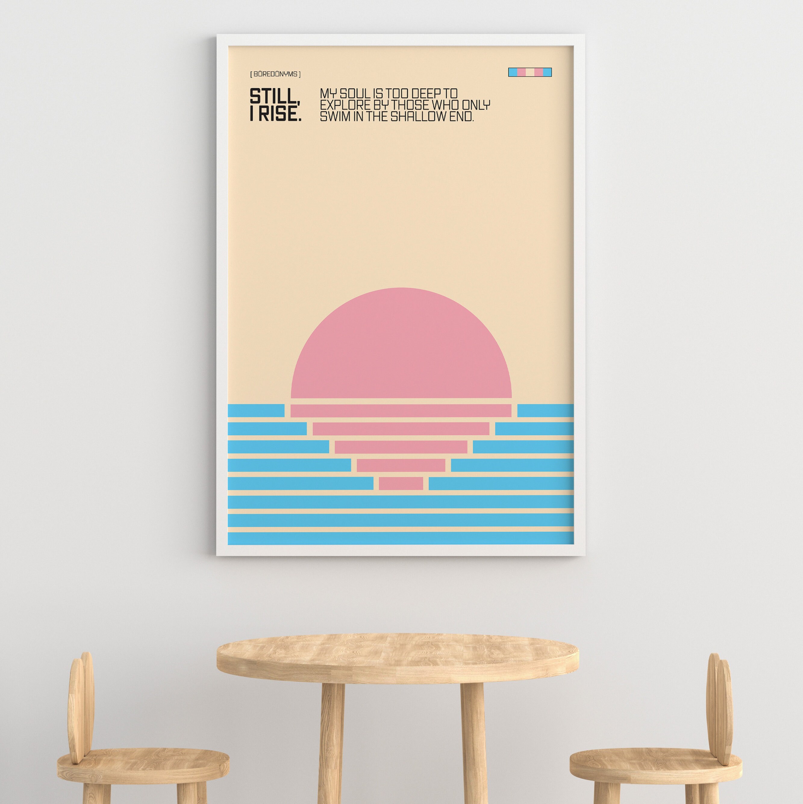 Still i rise, subtle trans pride, transgender poster, sunrise landscape ...