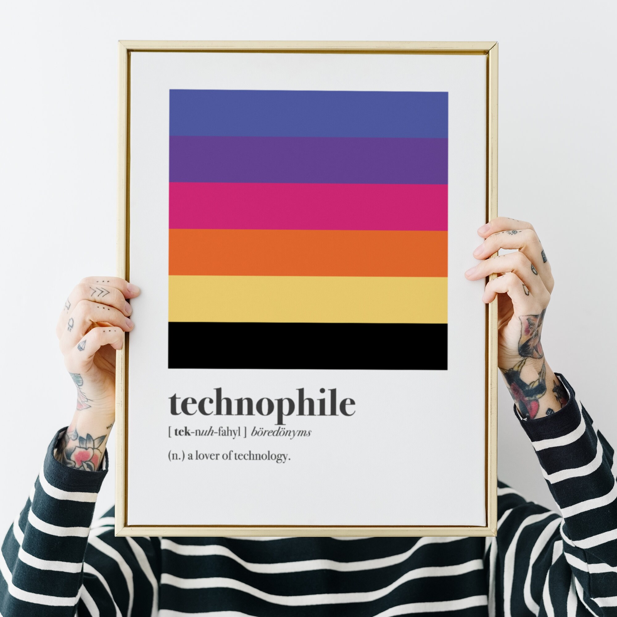 Technophile, a Lover of Technology, Definition Print, INSTANT PRINTABLE ...