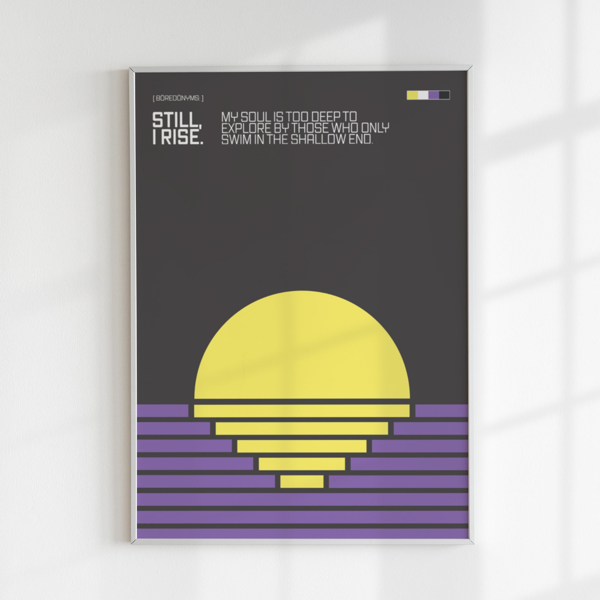 Still I Rise, Subtle Non-binary Pride, Enby Print, Nonbinary Gift ...