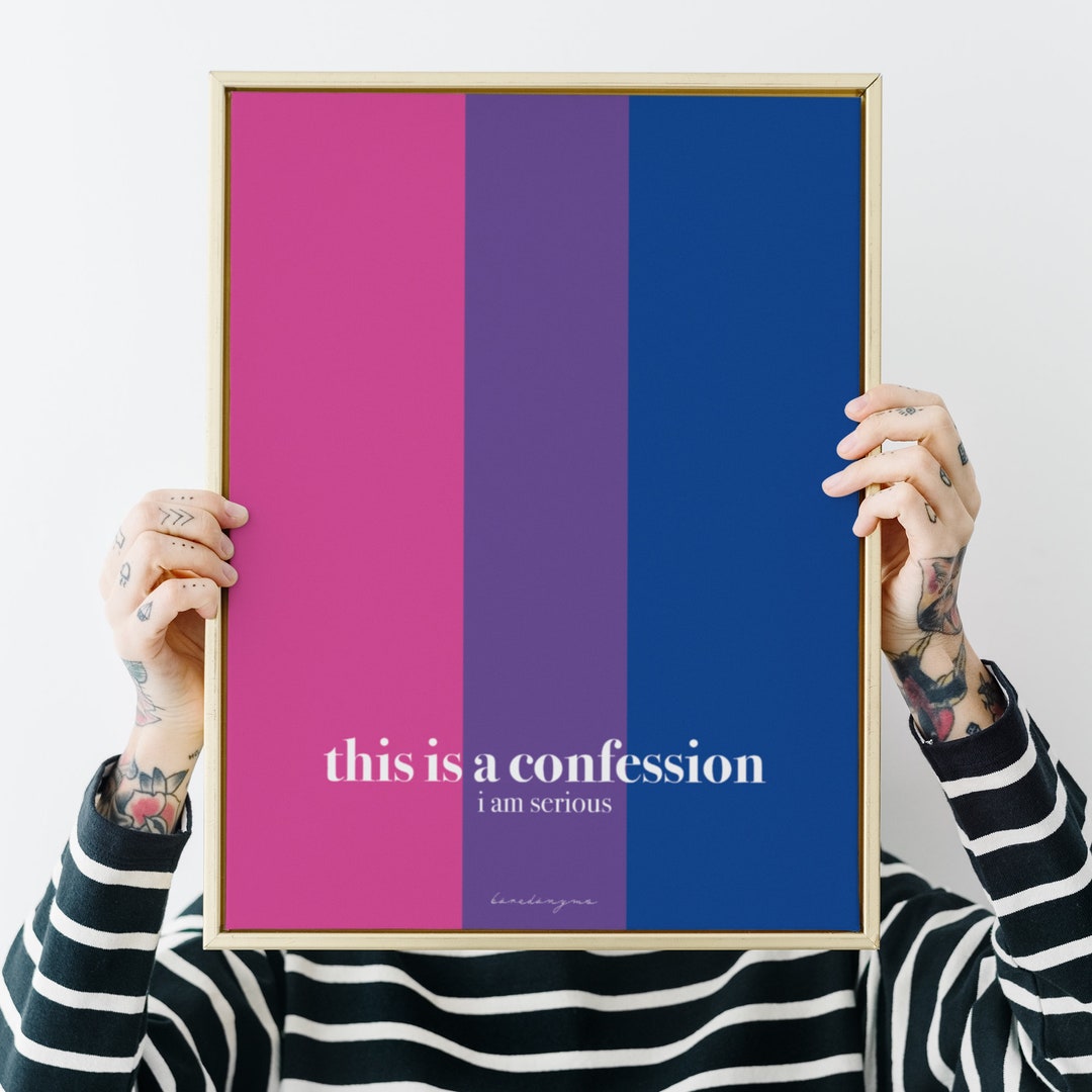 This is A Confession, Coming Out Ideas, Bisexual Pride Print, Subtle Bi ...