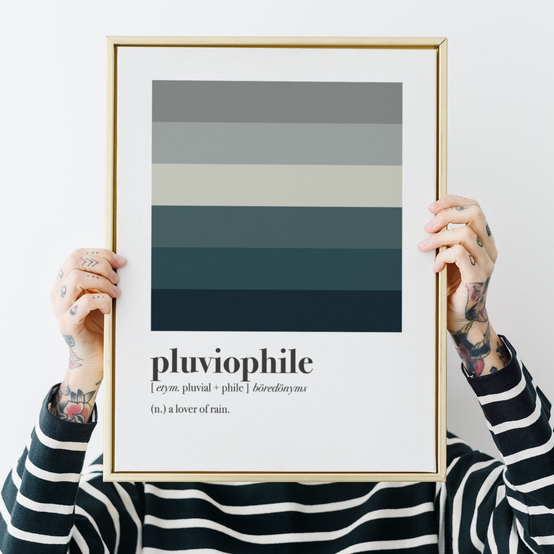 Buy Pluviophile, a Lover of Rain, Definition Print, INSTANT PRINTABLE ...