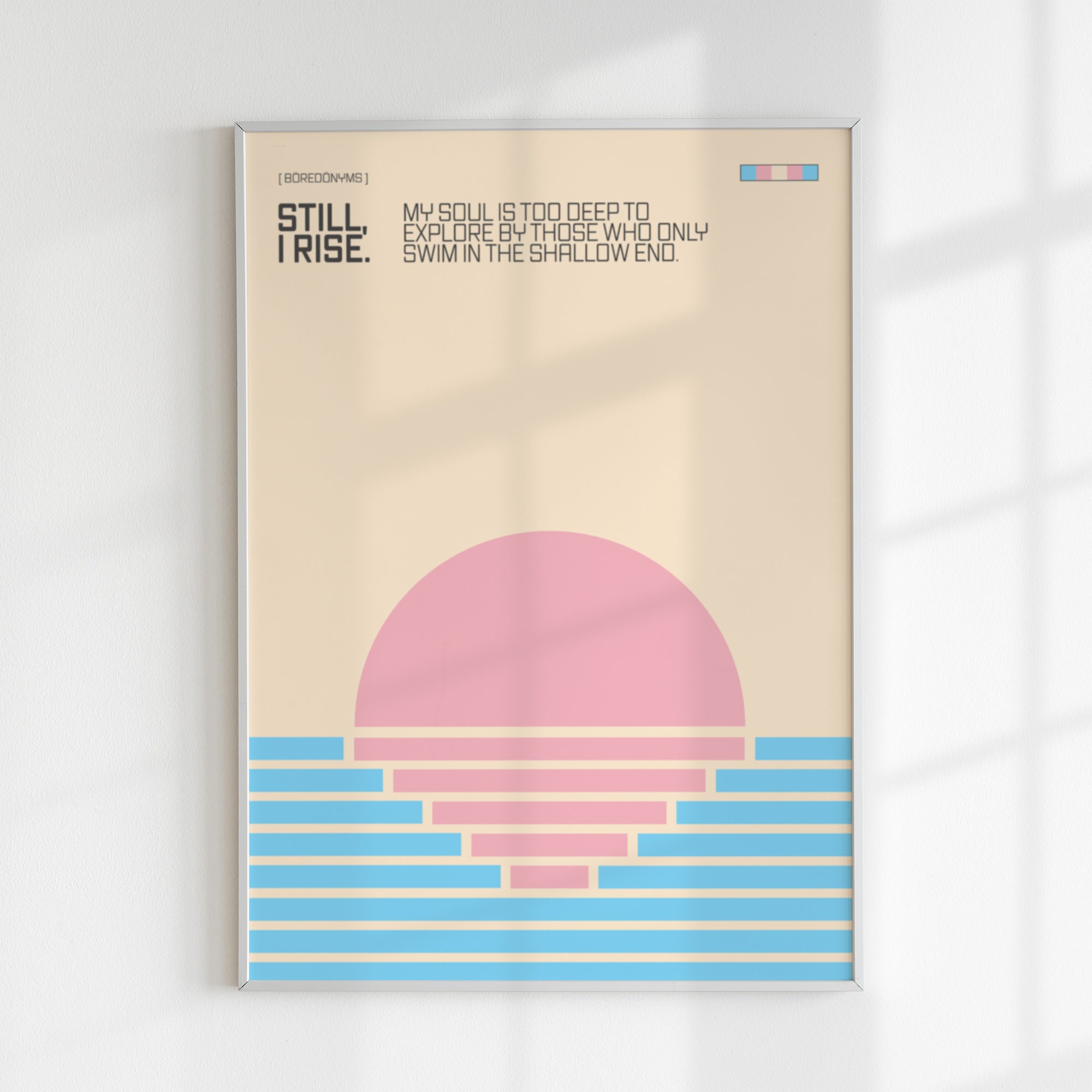 Still i rise, subtle trans pride, transgender poster, sunrise landscape ...