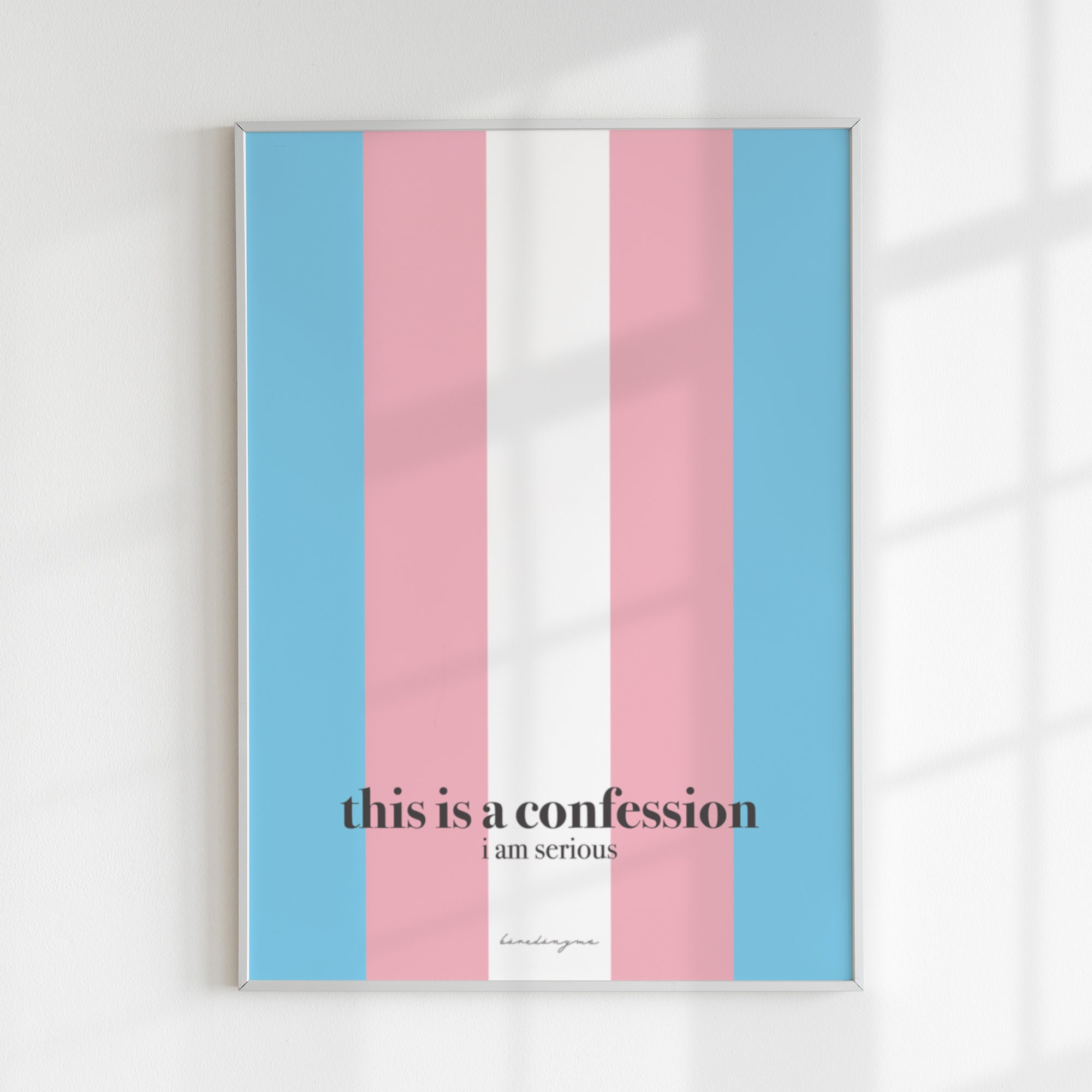 This is A Confession, Coming Out Ideas, Trans Pride Print, Transgender ...