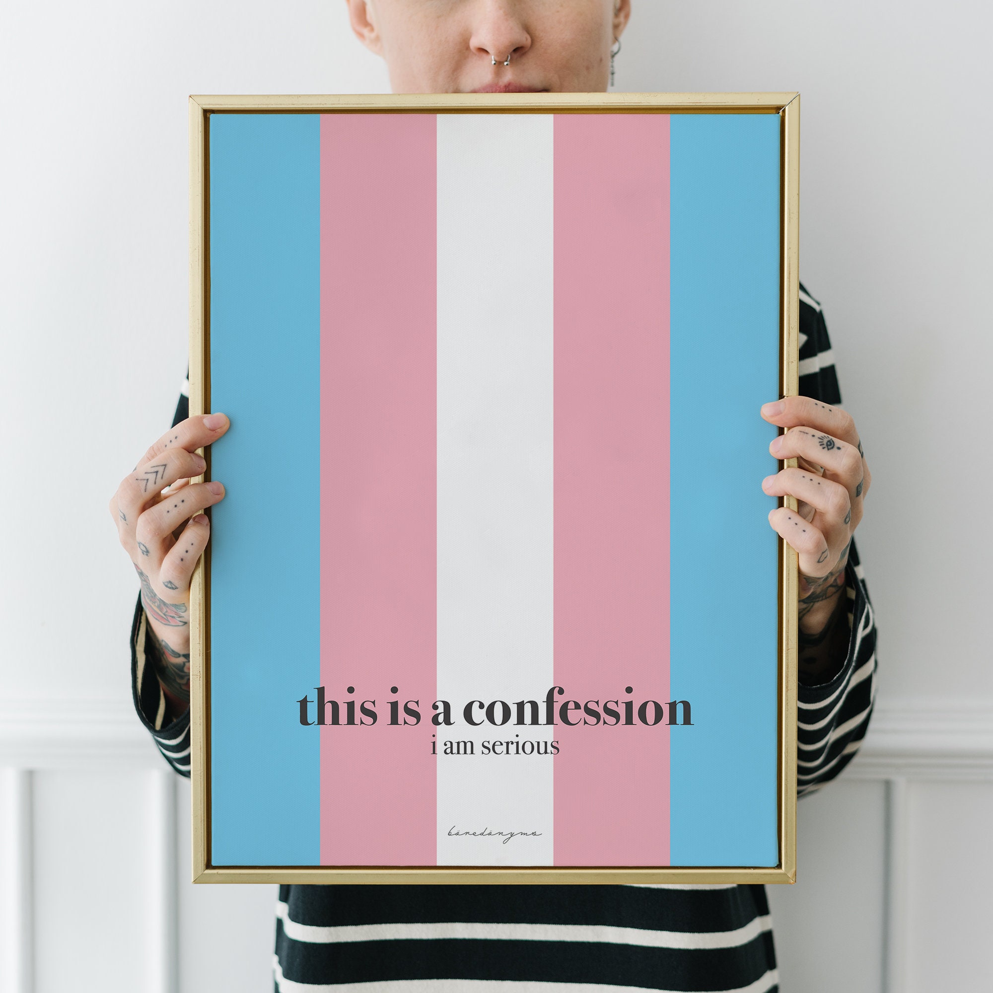 This is A Confession, Coming Out Ideas, Trans Pride Print, Transgender ...