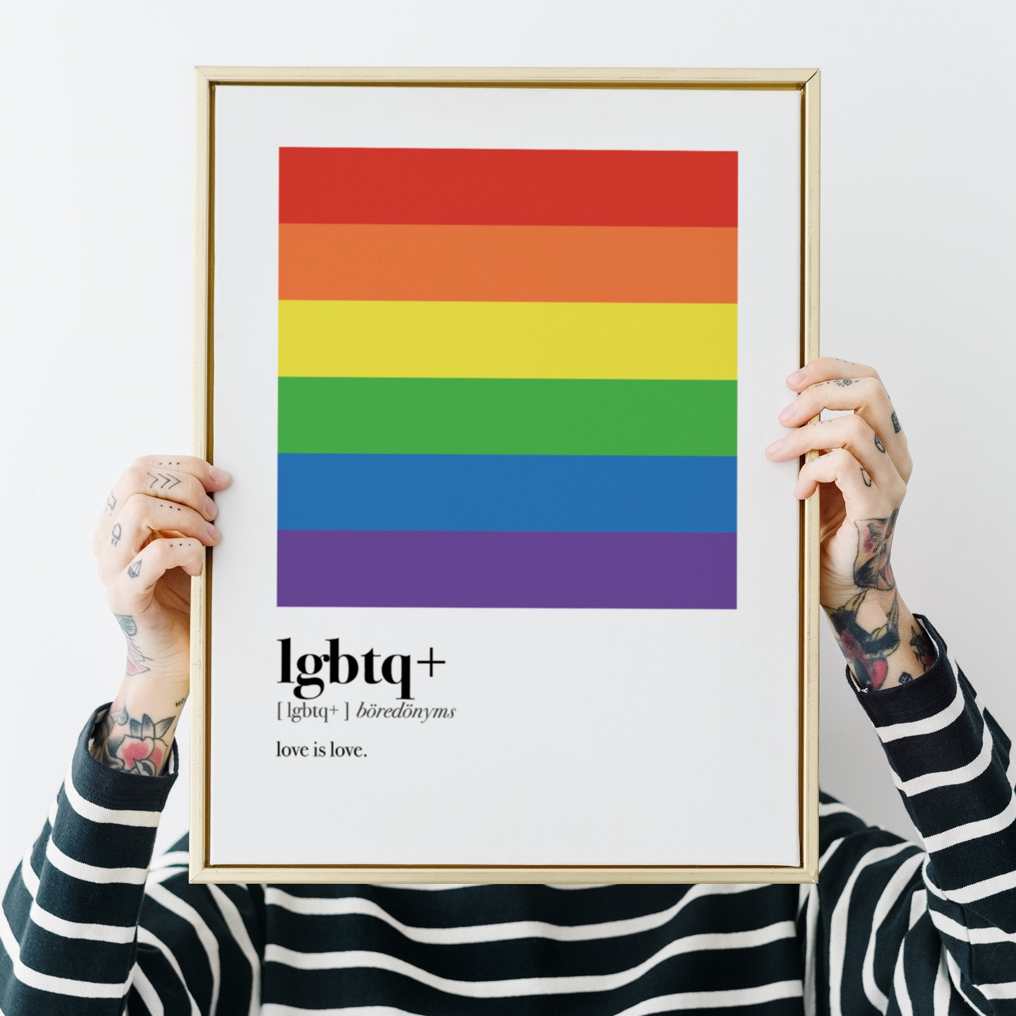 Lgbtq Subtle Rainbow Pride Flag Decor Lesbian Gay - Etsy