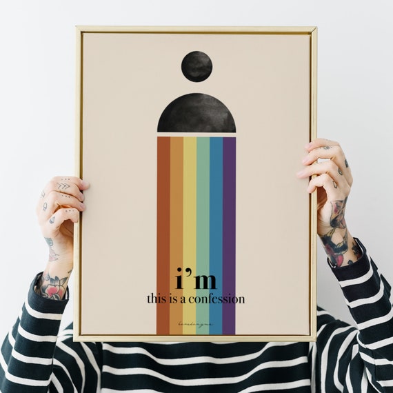 PRIDE Poster Coming Out Ideas LGBTQ Print QUEER Wall Art - Etsy