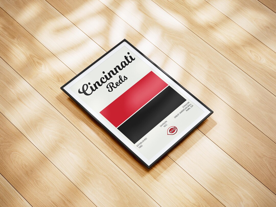 Cincinnati Reds MLB Poster | Baseball Wall Art for Fans, Sports Decor ...