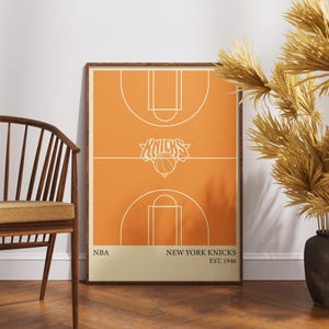 New York Knicks NBA Poster - Vintage Wall Art for Basketball Fans, New ...