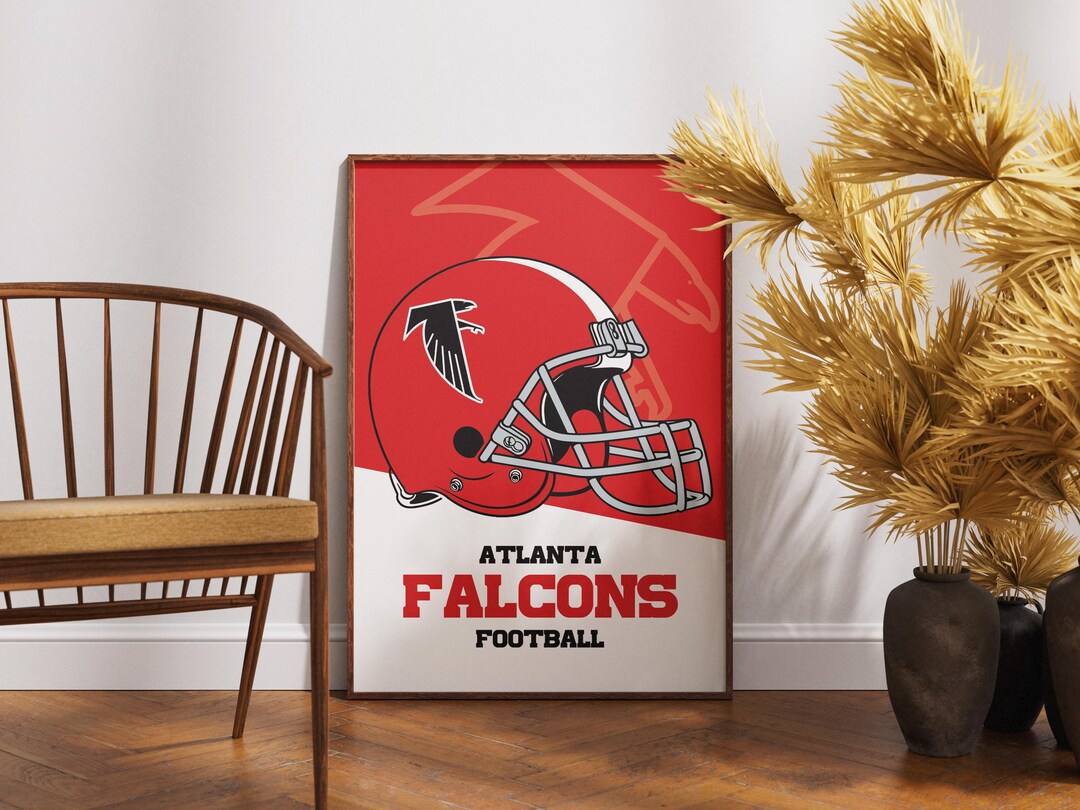 Atlanta Falcons NFL Helmet Poster - Vintage Wall Art for Football Fans ...