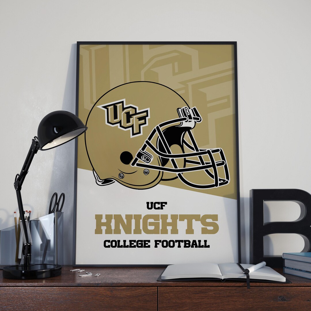 UCF Knights NCAAF Helmet Poster - Vintage Wall Art for College Football ...