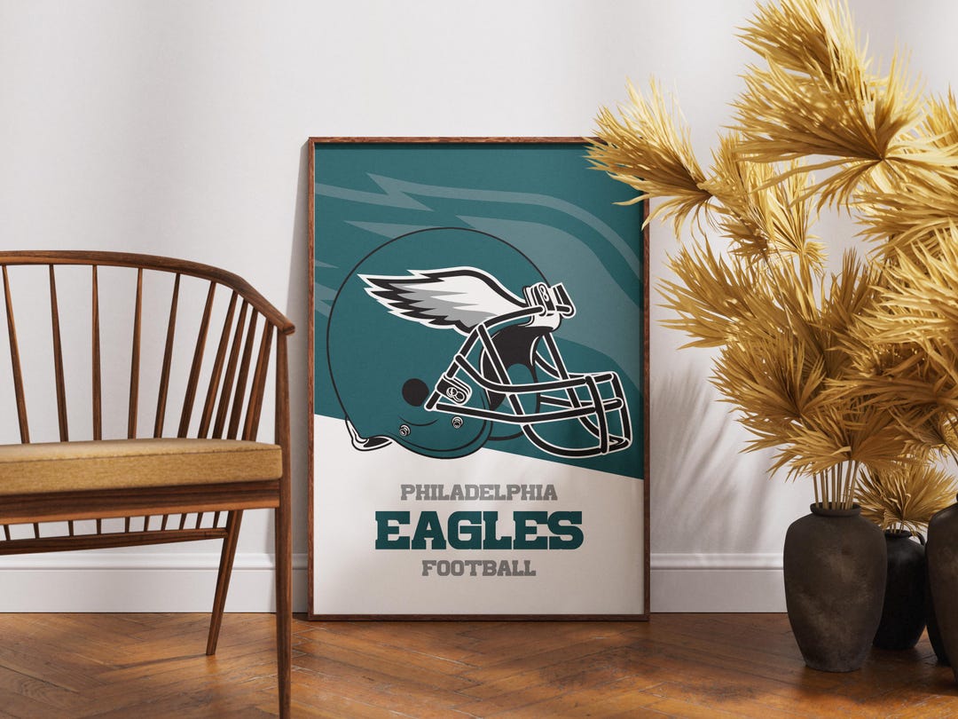 Philadelphia Eagles NFL Helmet Poster - Vintage Wall Art for Football ...