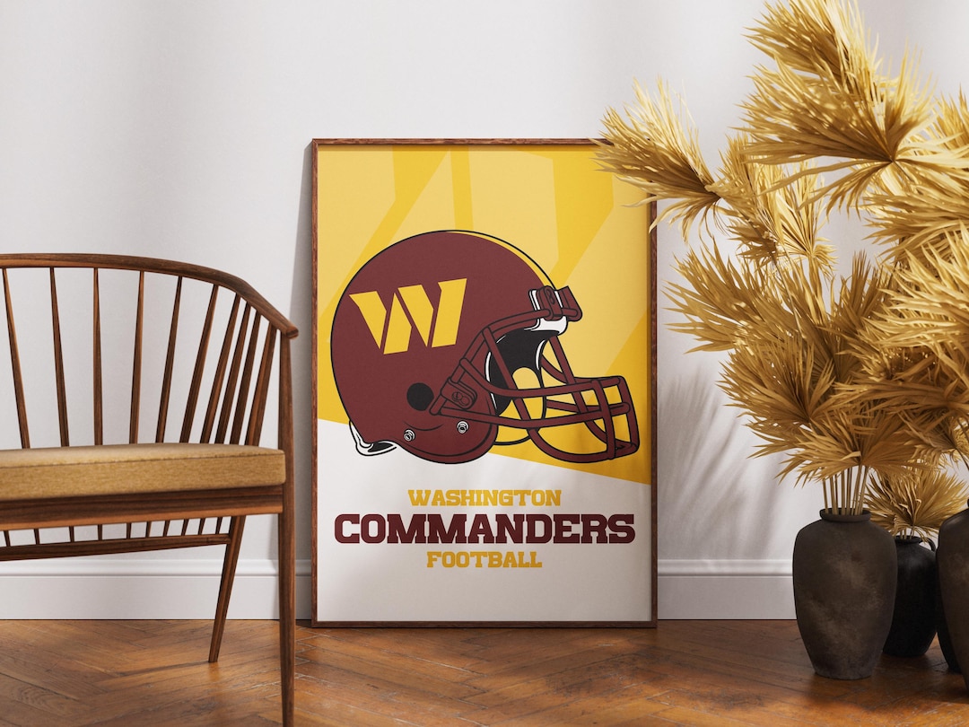 Washington Commanders NFL Helmet Poster - Vintage Wall Art for Football ...