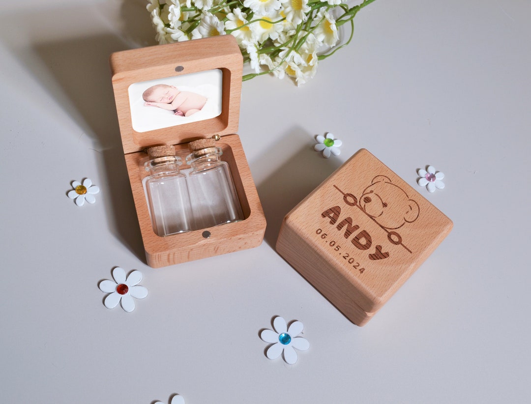 Baby Hair Umbilical Cord Collection Box, Baby First Hair Keepsake Box ...