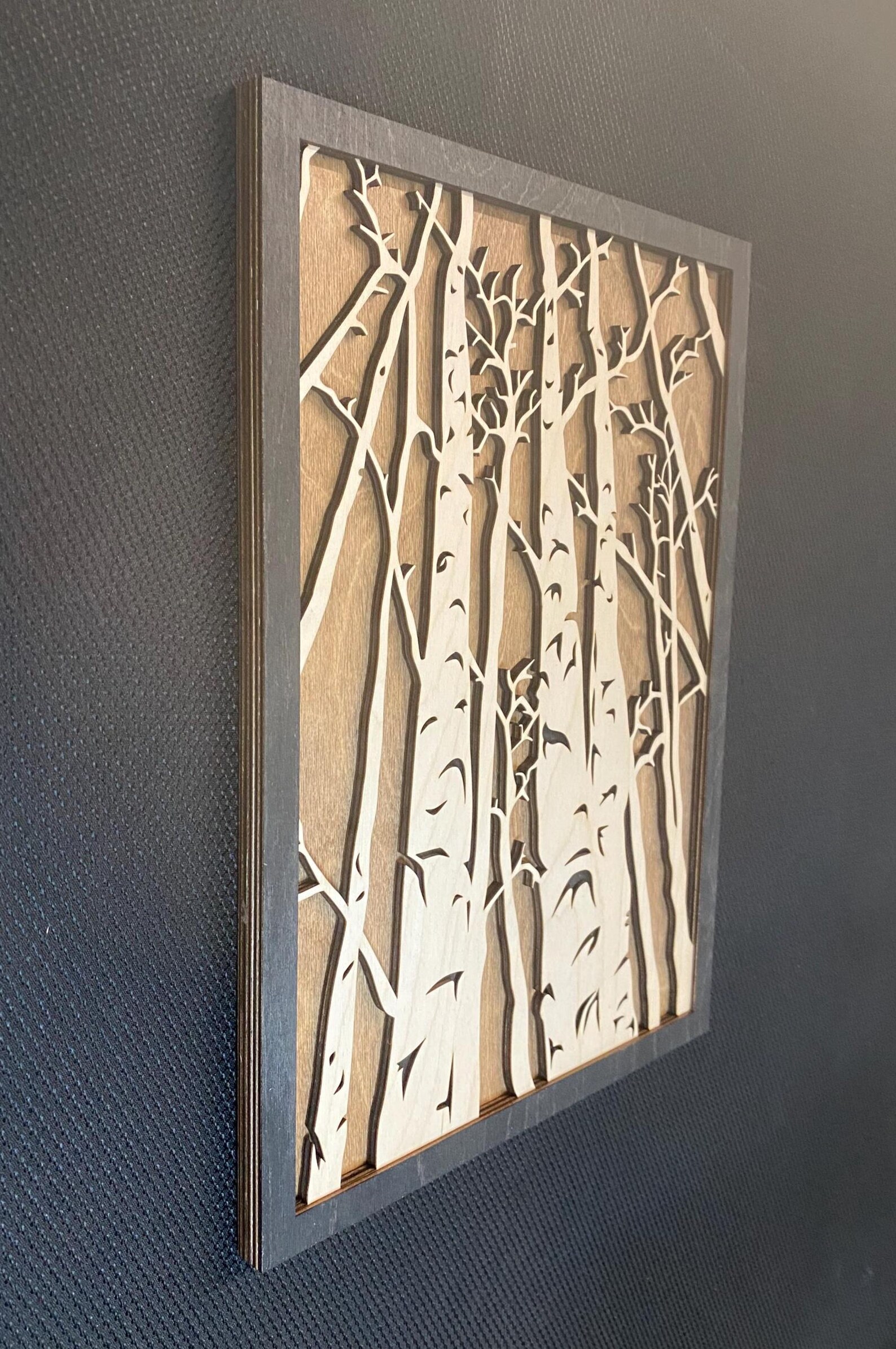 Birch Aspiration 2 - Wood Art | Handcrafted Tree Art | Uncommon Art ...