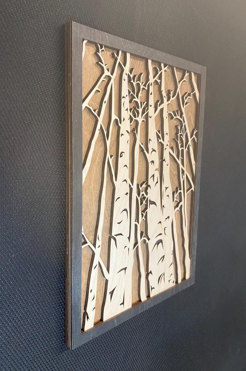 Birch Aspiration 2 - Wood Art | Handcrafted Tree Art | Uncommon Art ...