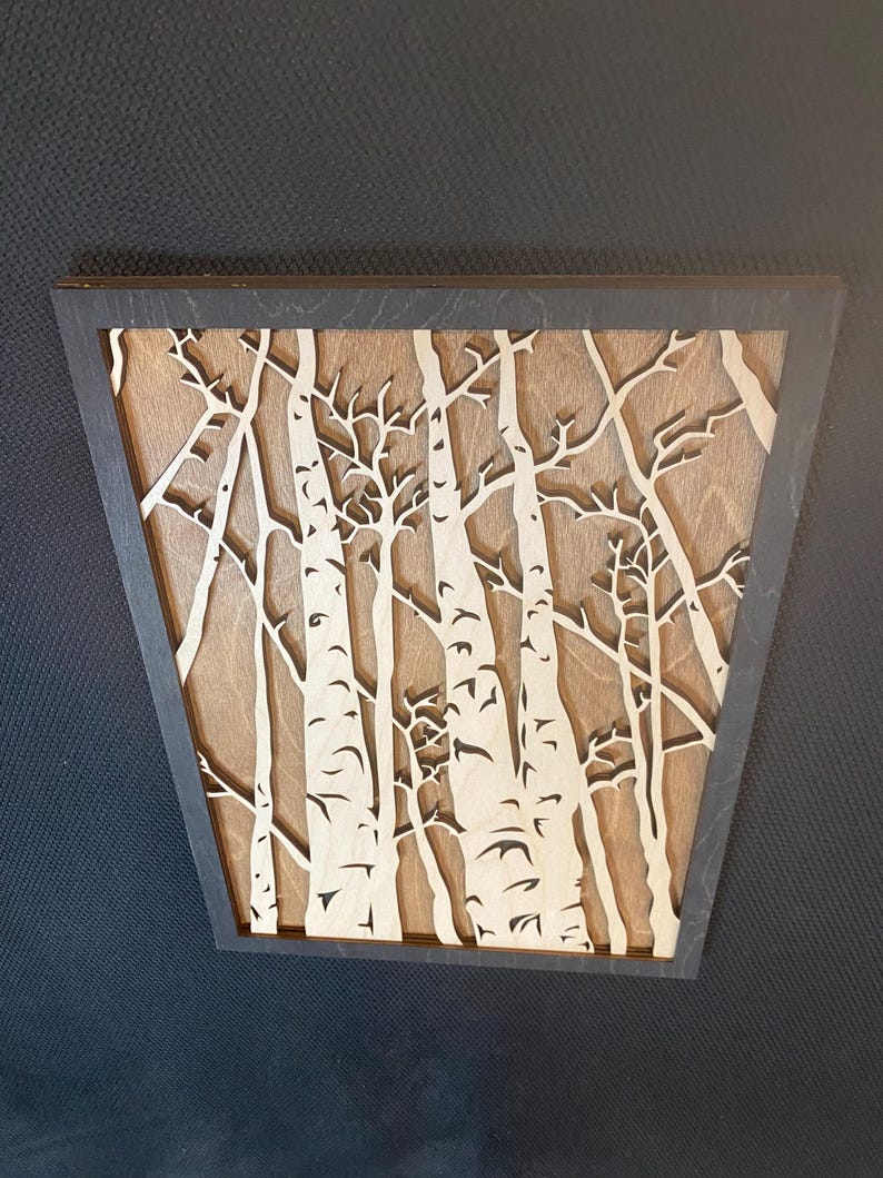 Birch Aspiration 2 - Wood Art | Handcrafted Tree Art | Uncommon Art ...