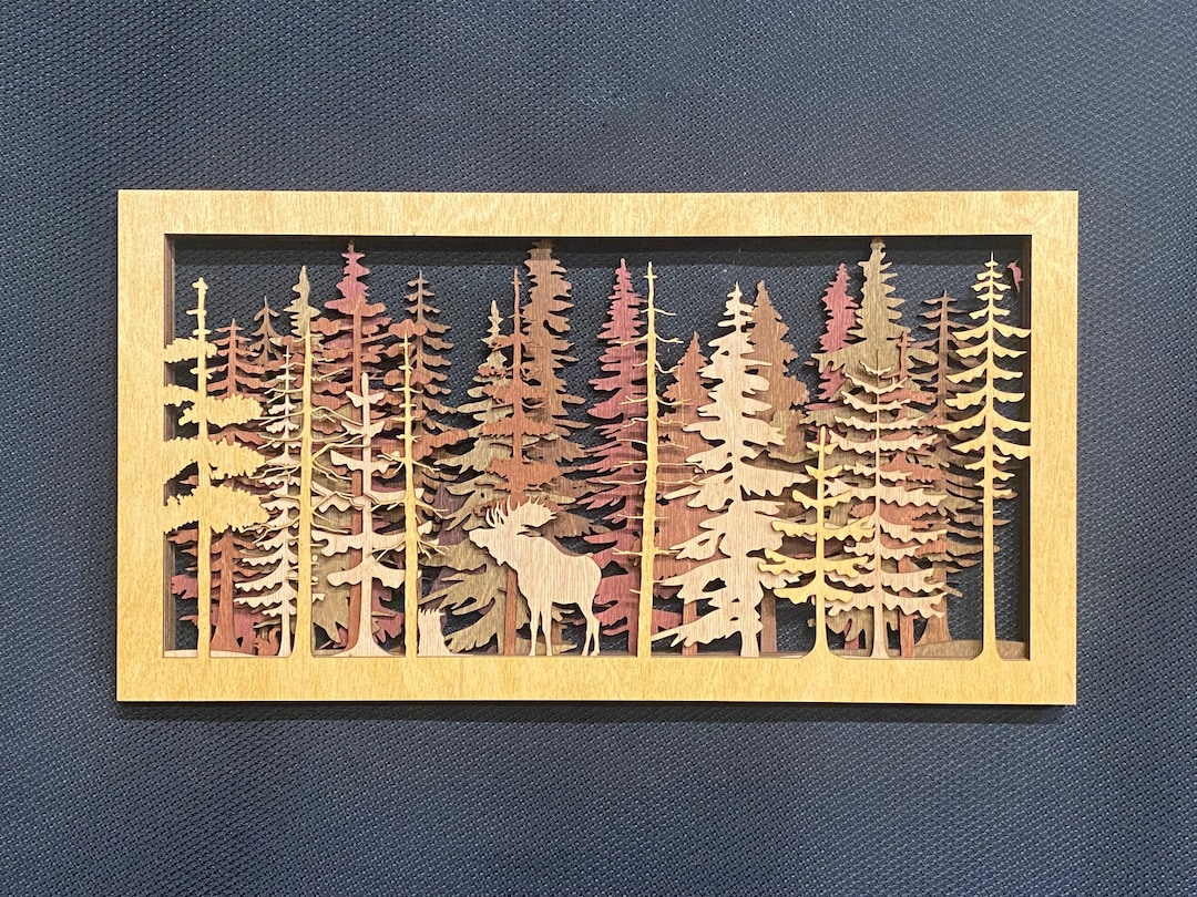 Forest Wildlife - Laser-cut Wood Art | Handcrafted Art | Uncommon Art ...