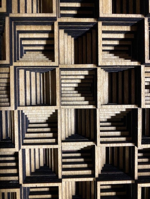 Deep Square Laser-cut Wood Art Handcrafted Art Uncommon - Etsy UK
