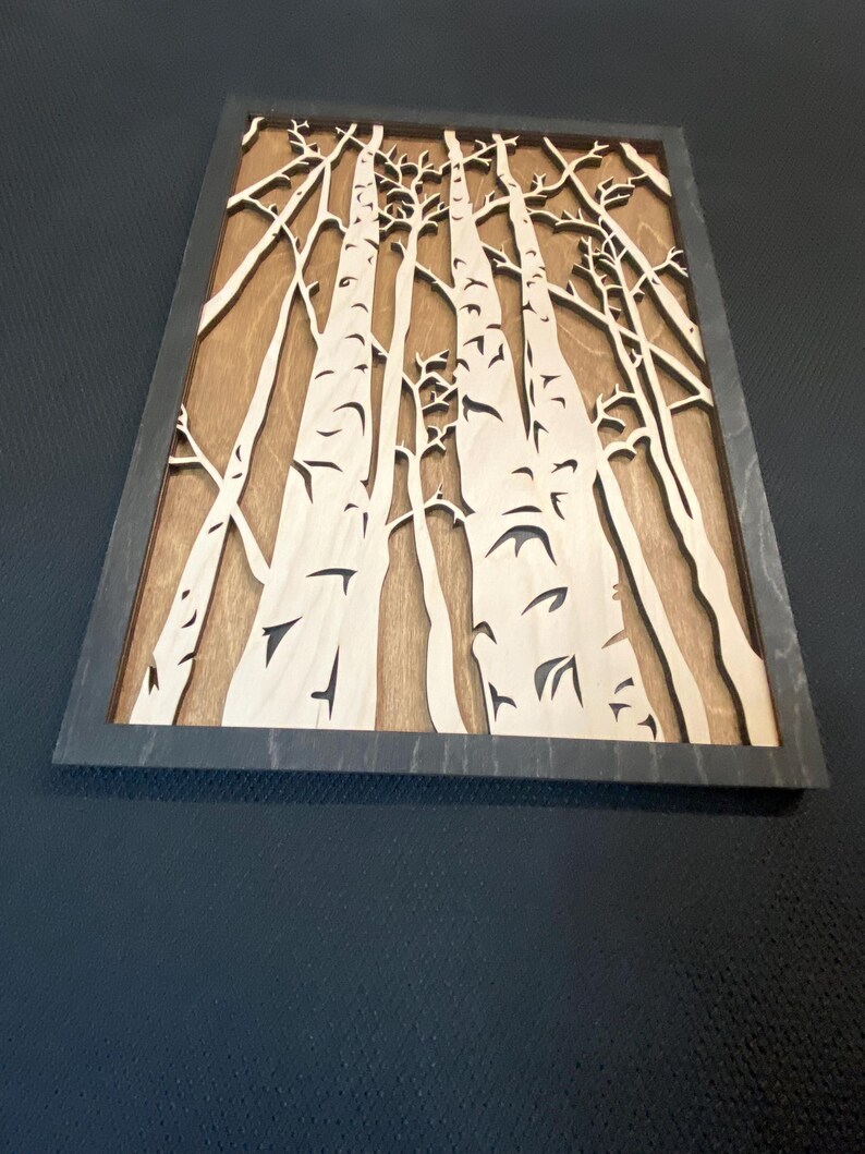 Birch Aspiration 2 - Wood Art | Handcrafted Tree Art | Uncommon Art ...