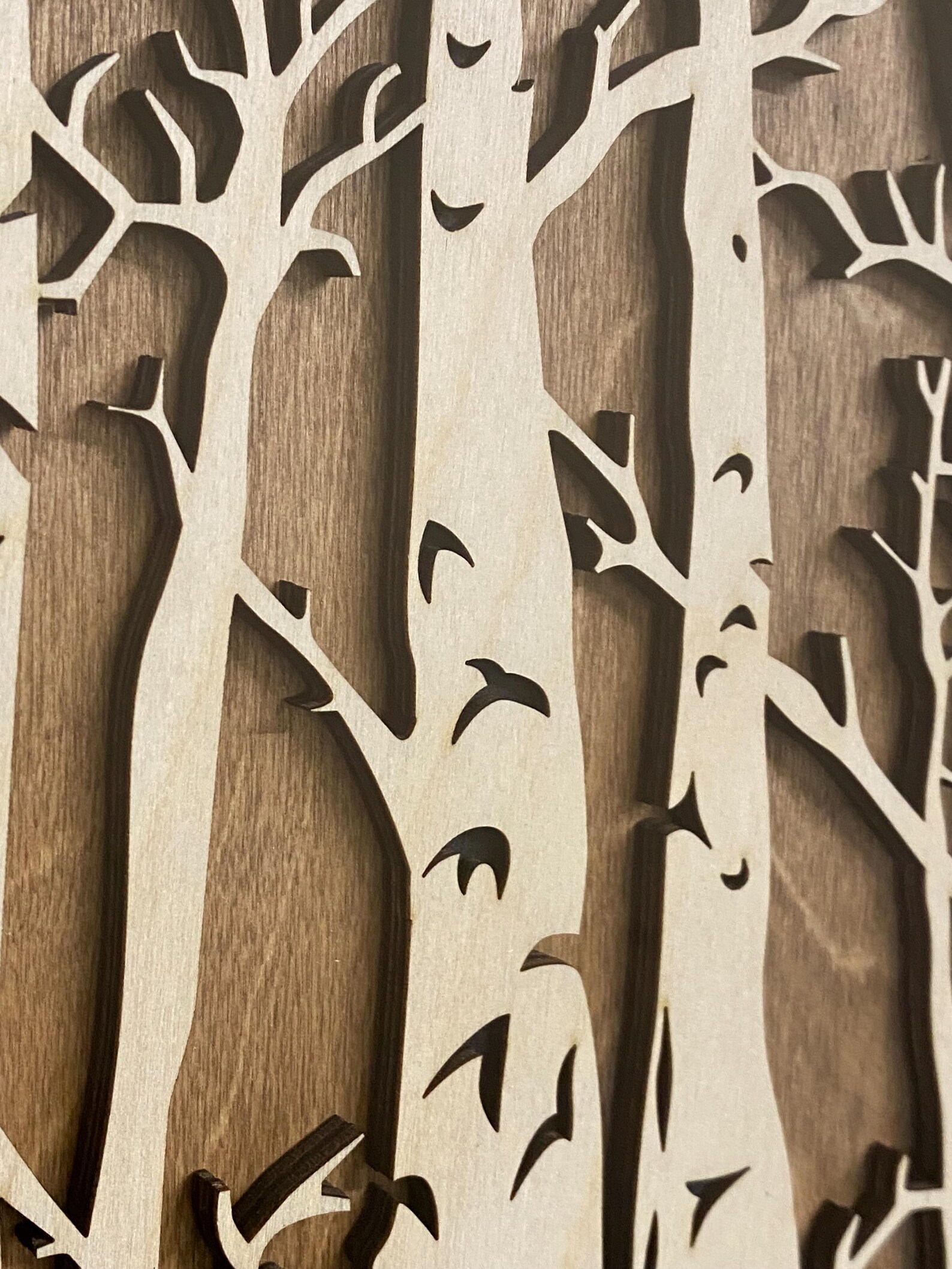 Birch Aspiration 2 - Wood Art | Handcrafted Tree Art | Uncommon Art ...