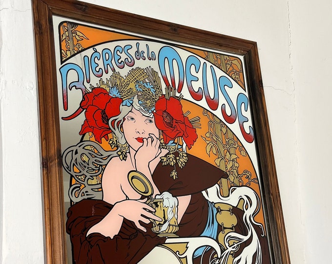 Art Nouveau Mucha Advertising Mirror, Picture Mirror, French Mirror ...