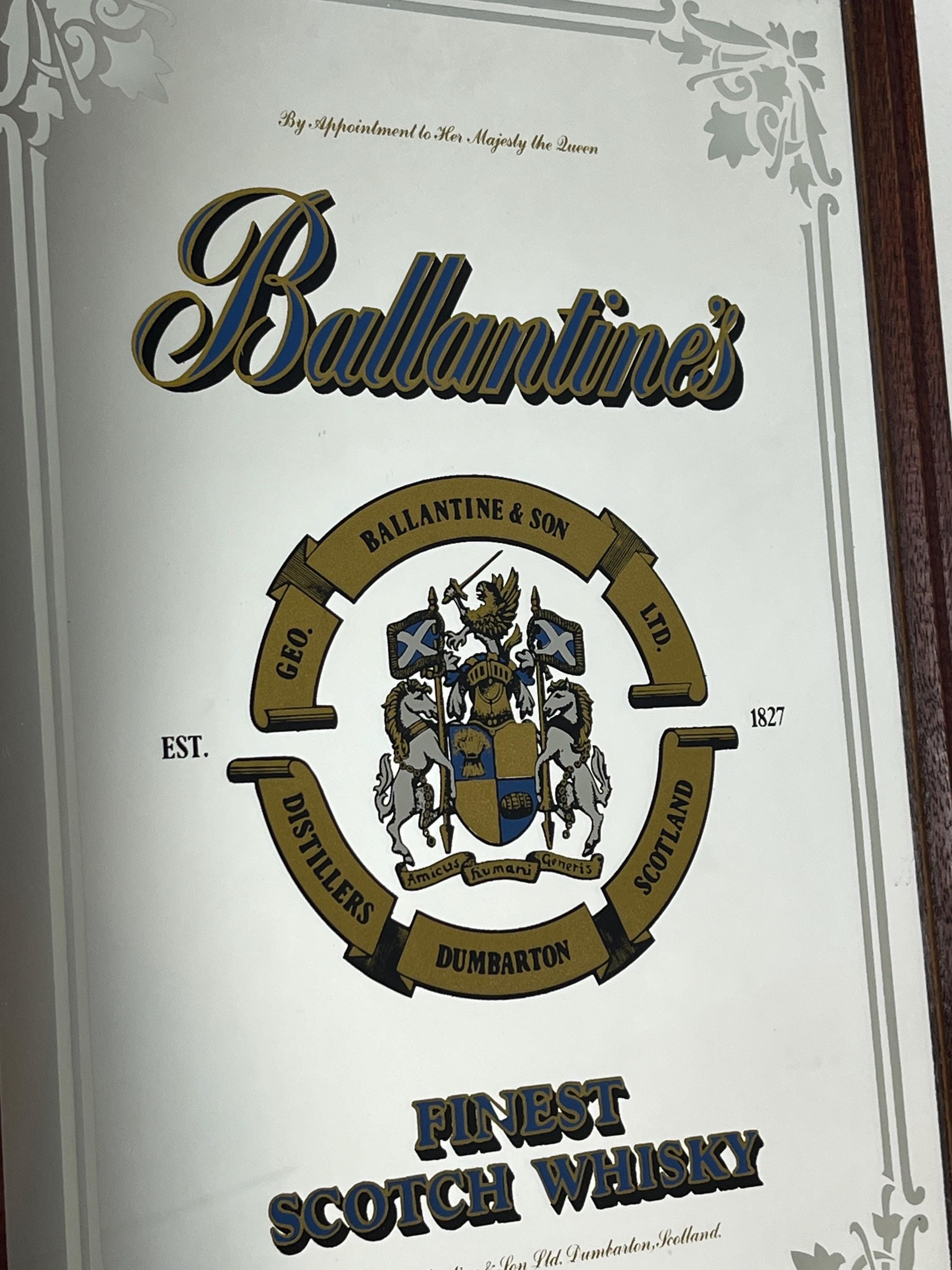 Vintage Ballantine's Finest Scotch Whisky Advertising Mirror - Etsy