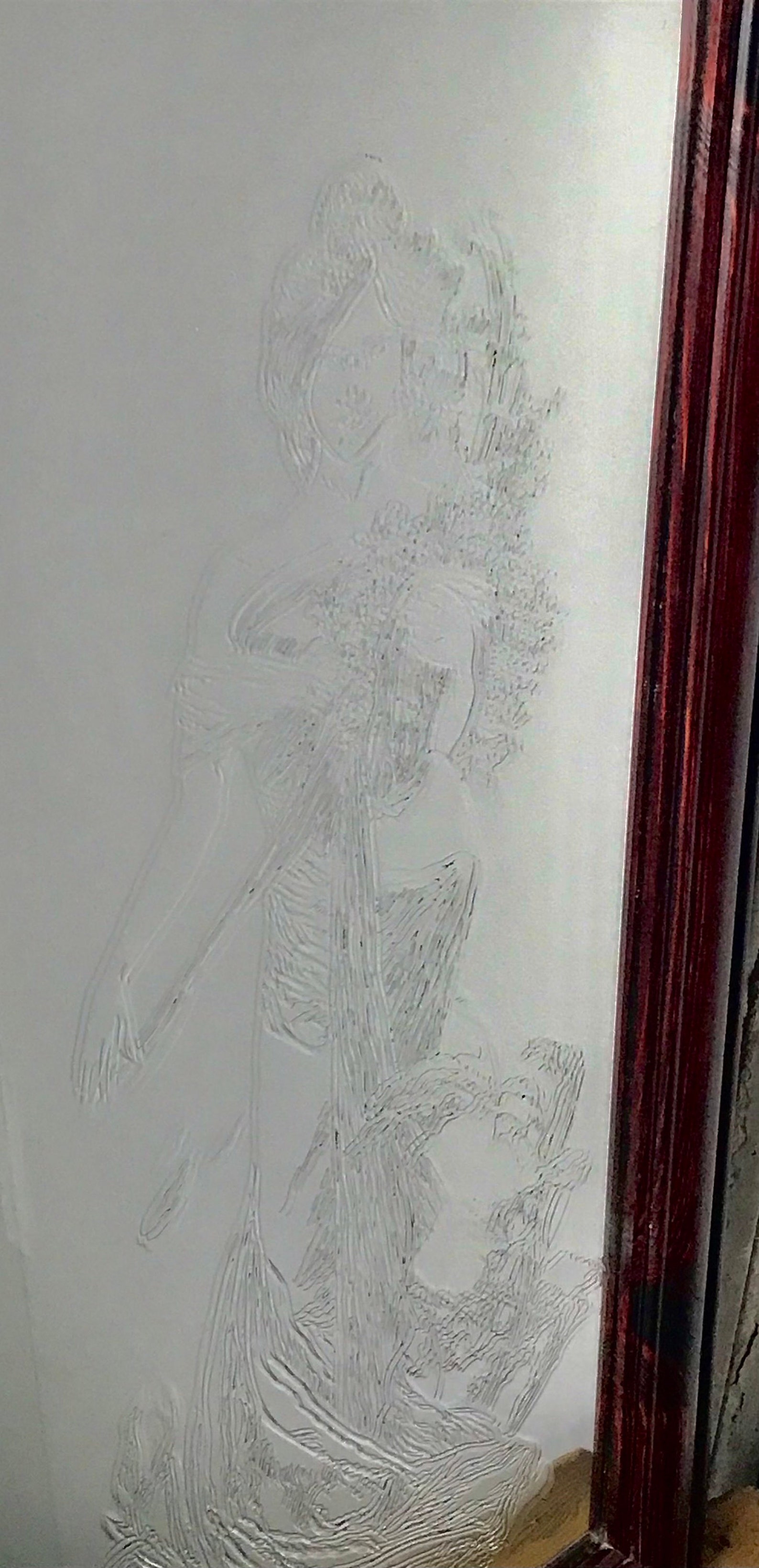 Vintage Mucha Etched Mirror: Art Nouveau Floral Design - Etsy