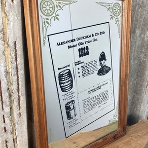 Vintage Pub Advertising Mirror, Sign, Picture, Alexander Duckham and Co ...