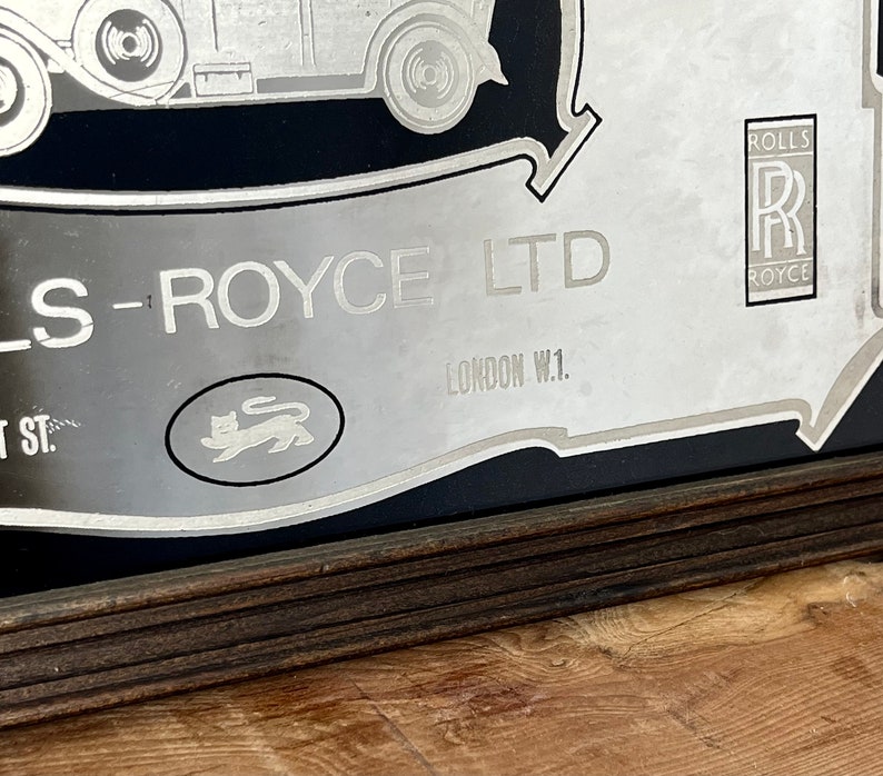 Vintage Art Deco Mirror Rolls Royce Sign Wall Art Picture - Etsy