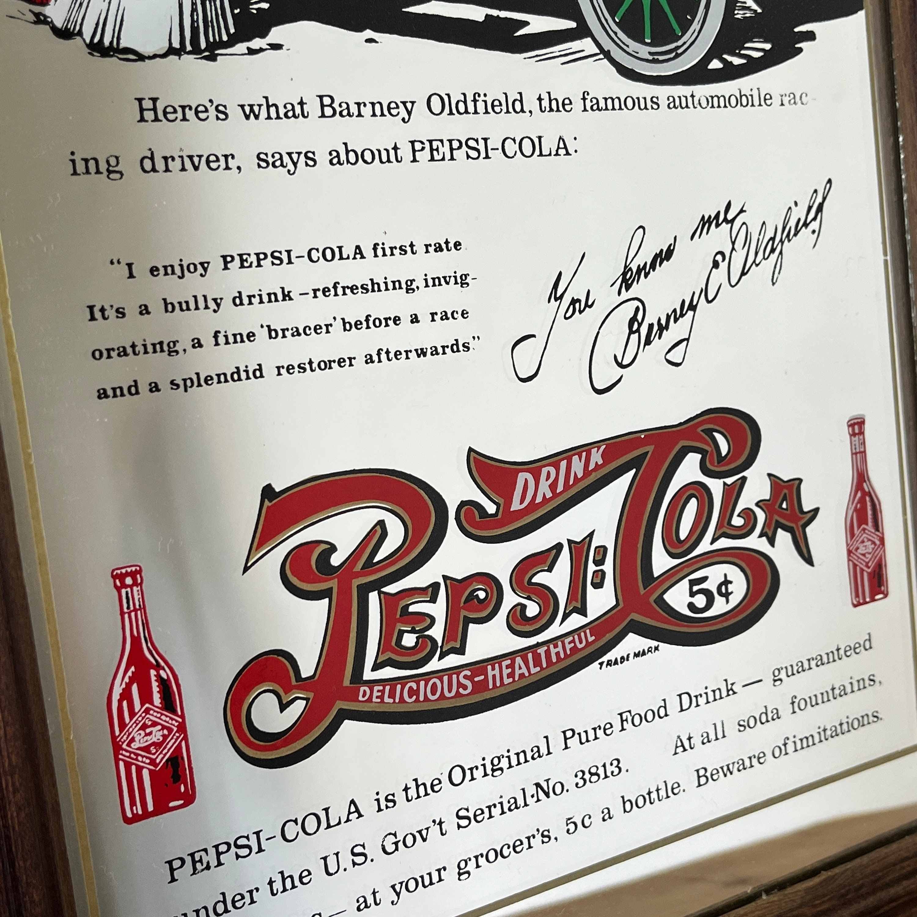 Vintage Pepsi Cola Soft Drink Mirror Auto Mobile - Etsy