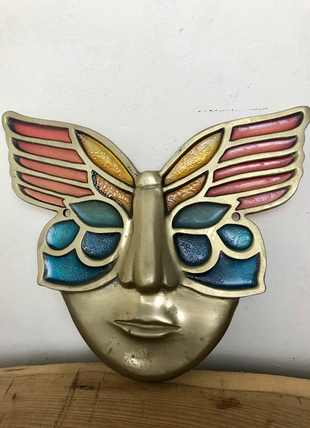 Art Deco Butterfly Wall Plaque Vintage Sign Metal and - Etsy