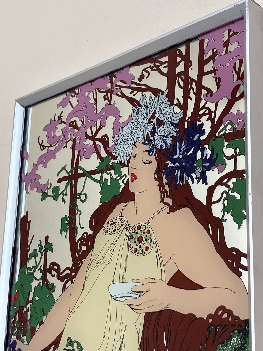 Glamorous Art Nouveau Mucha Four Seasons Autumn Mirror Art - Etsy