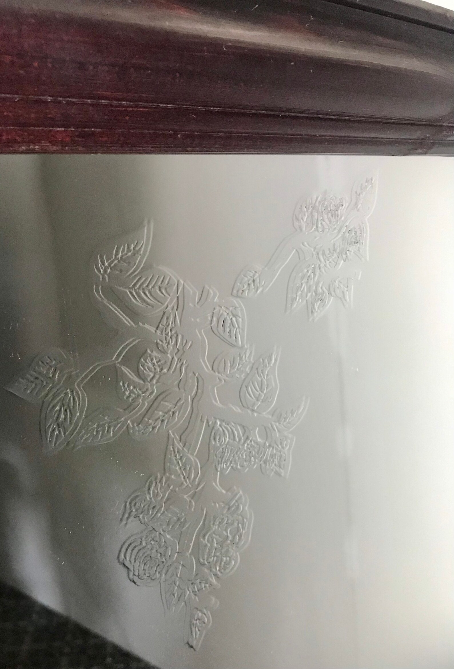 Vintage Mucha Etched Mirror: Art Nouveau Floral Design - Etsy