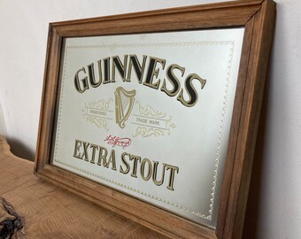 Vintage Guinness Mirror - Etsy