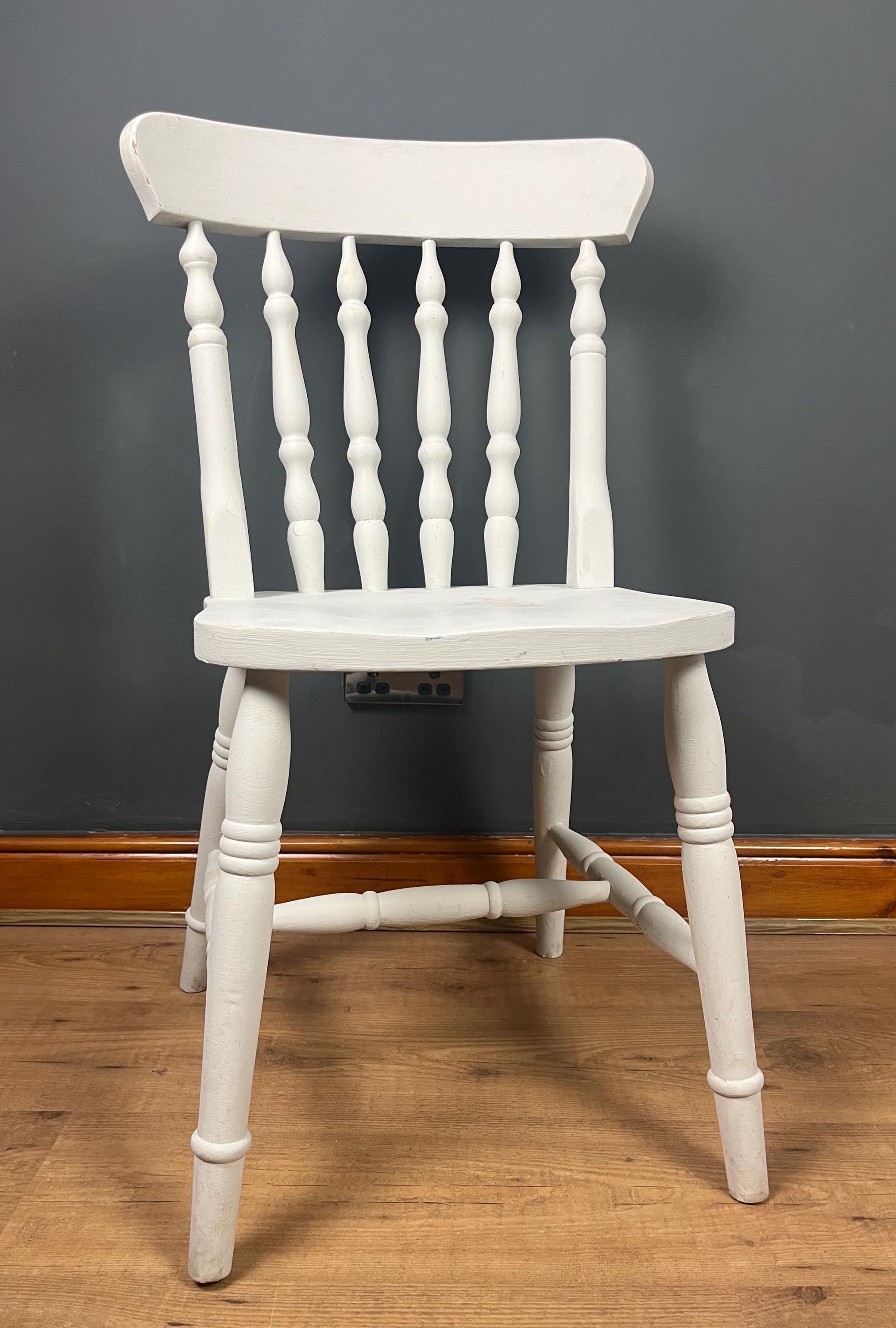 Vintage Painted Shabby Chic Pine Farmhouse Spindle Back Chair - Etsy UK