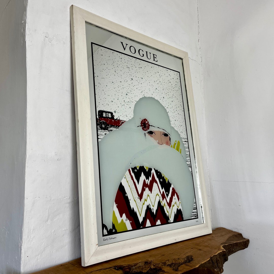 Art Deco Vogue Advertising Mirror, Georges Lepape, Vintage Vogue Mirror ...