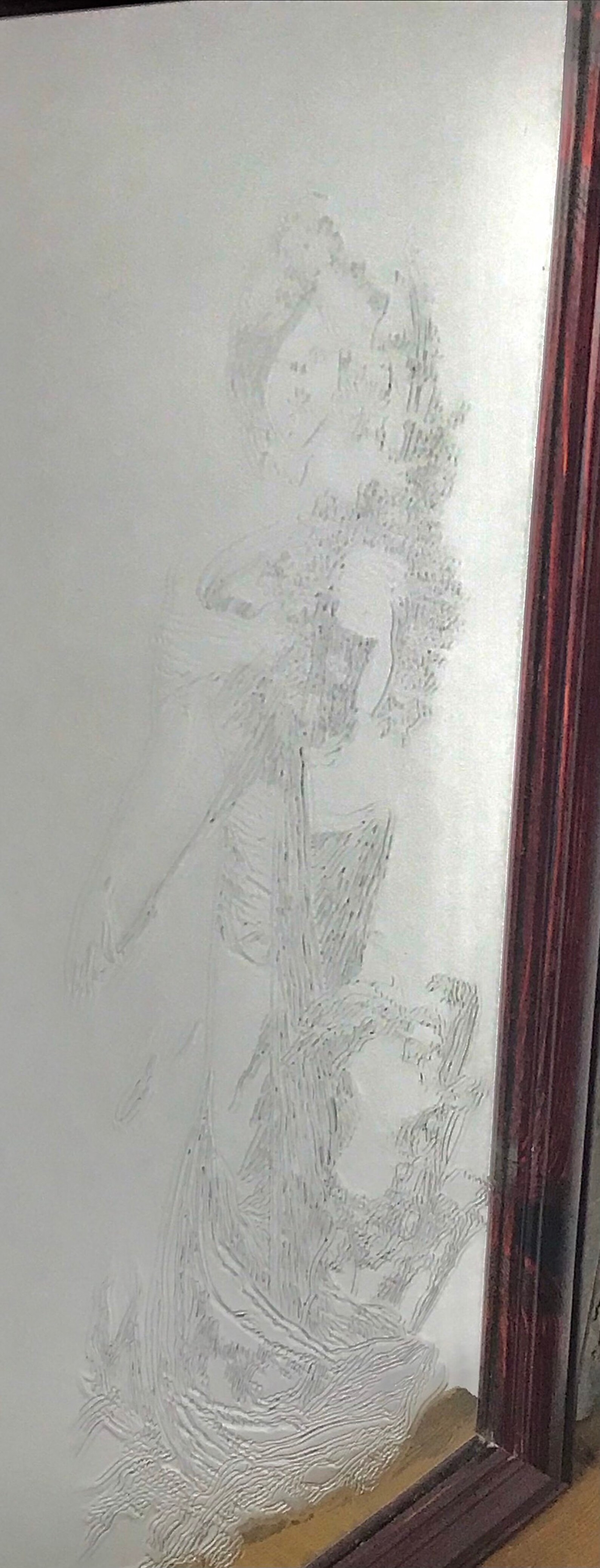 Vintage Mucha Etched Mirror: Art Nouveau Floral Design - Etsy