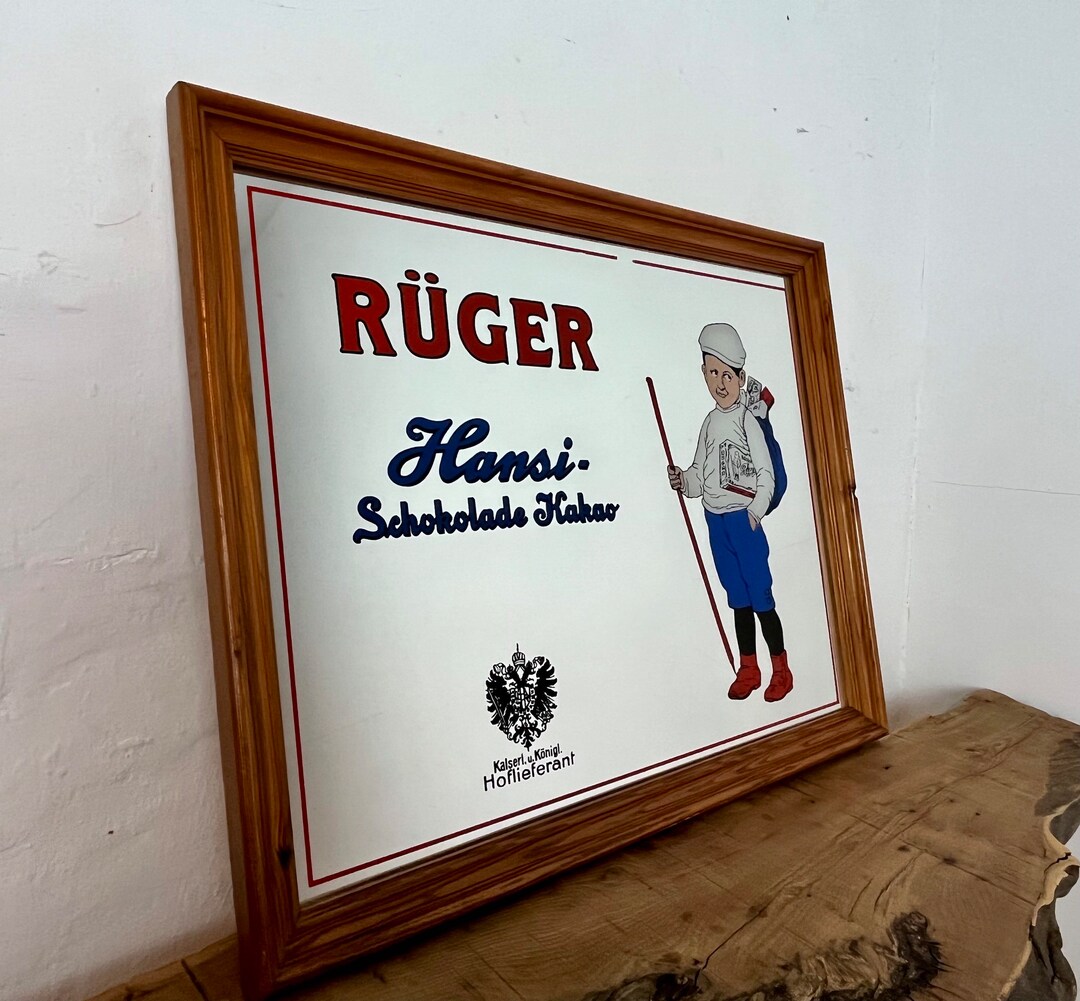 Ruger German Chocolate Advertising Mirror, Picture Mirror, Wall Art ...