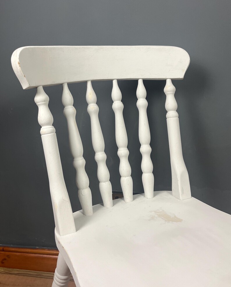 Vintage Painted Shabby Chic Pine Farmhouse Spindle Back Chair - Etsy UK
