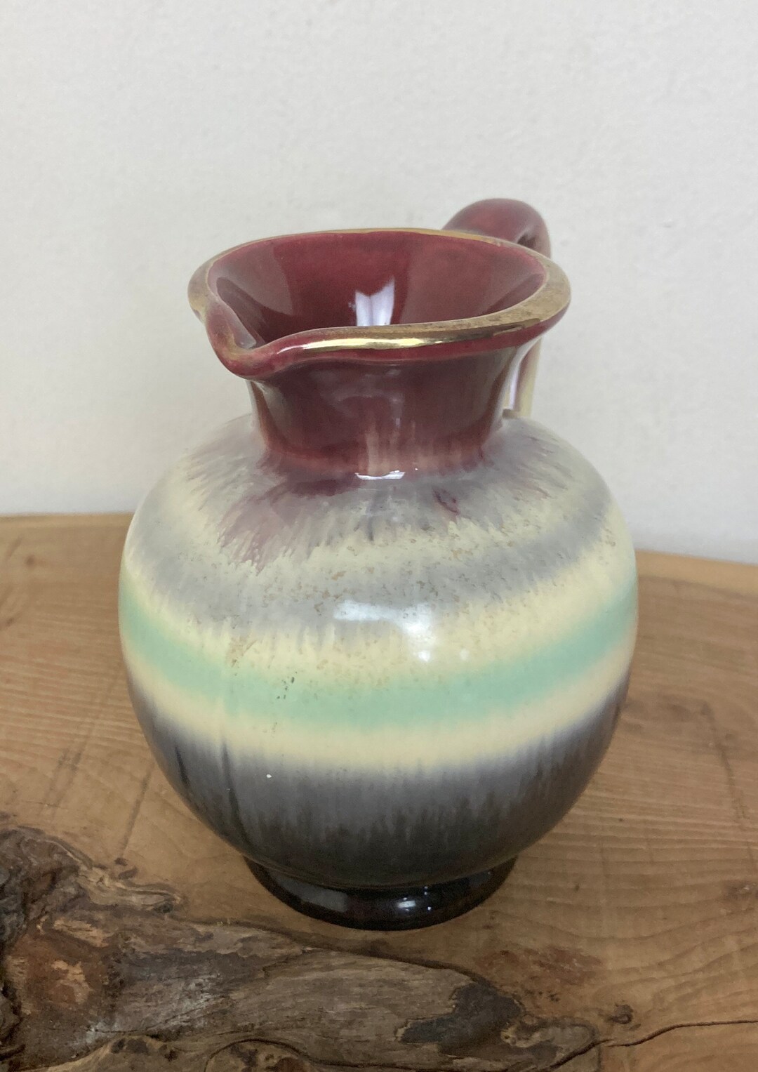 Wonderful Vintage Mini, West Germany, Drip Glaze Hooped Jug ...