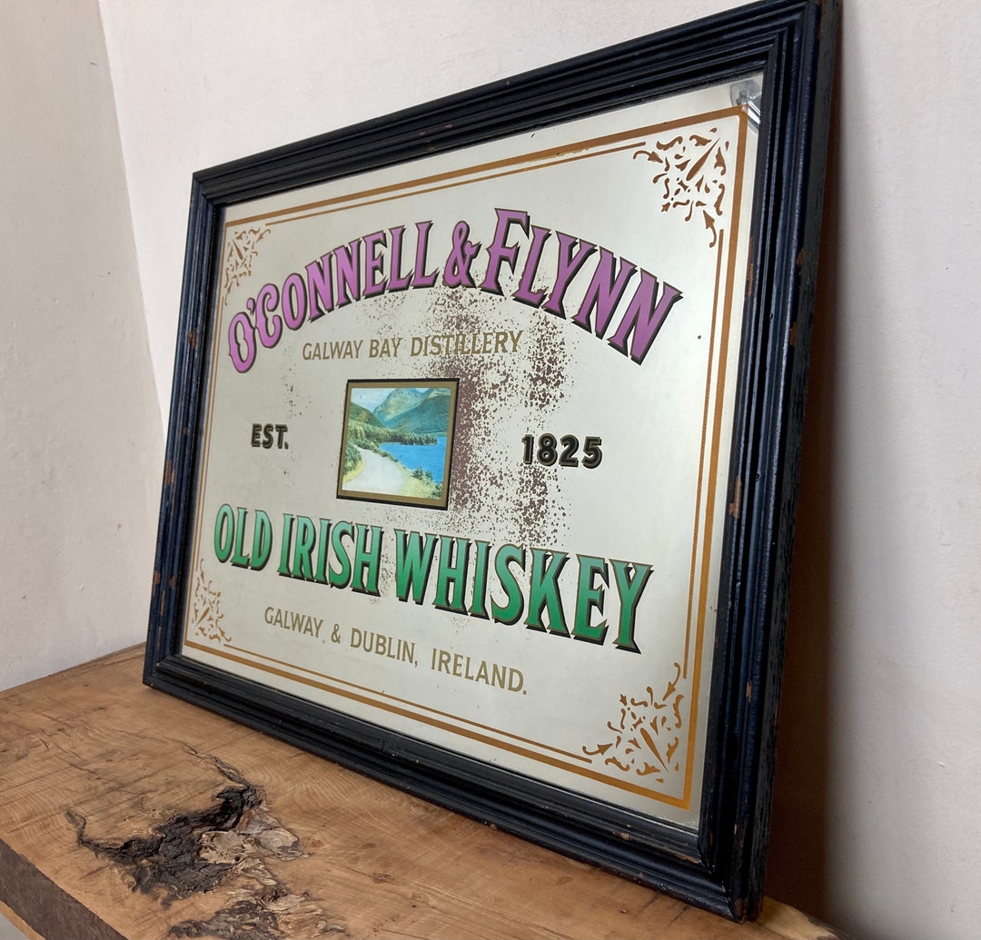Antique Irish Whisky Pub Mirror Oconnell and Flynn's - Etsy