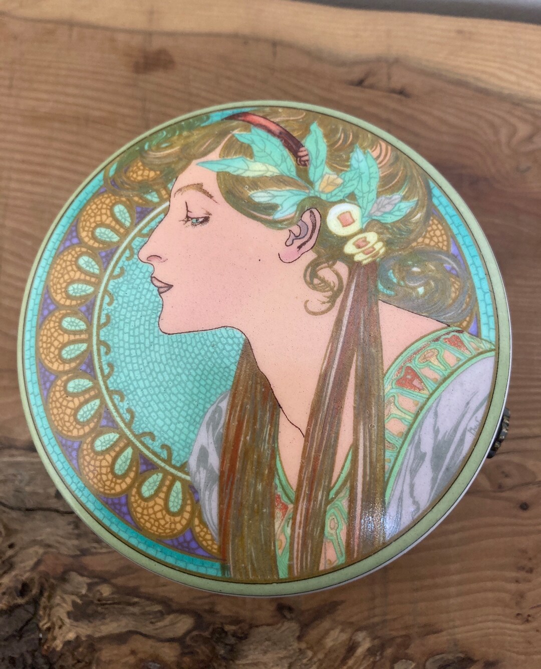 Lovely Vintage Mucha - Laurel, Jewellery Box, Art Nouveau, Interior ...