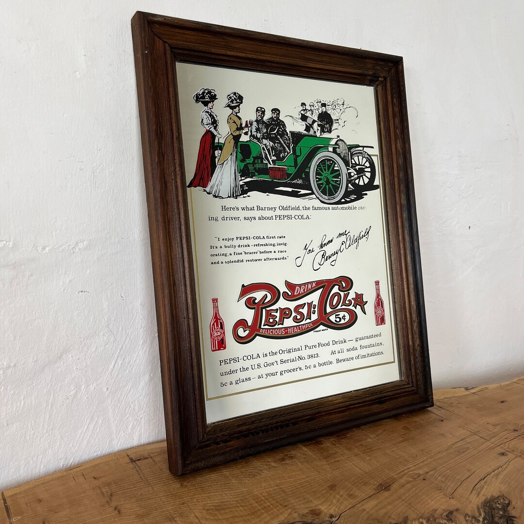 Vintage Pepsi Cola Soft Drink Mirror Auto Mobile - Etsy